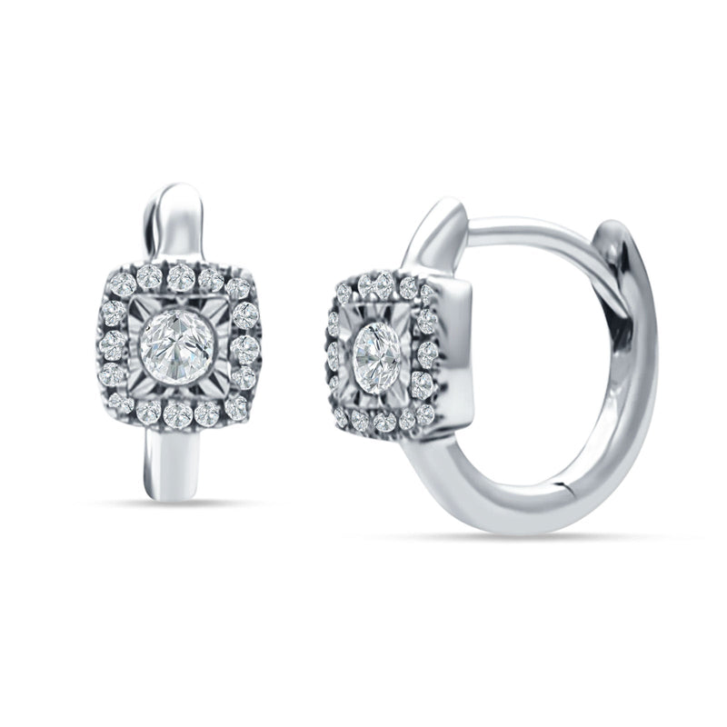 CZ Earrings Sterling Silver | Cubic Zirconia Earrings – Blue Apple Jewelry