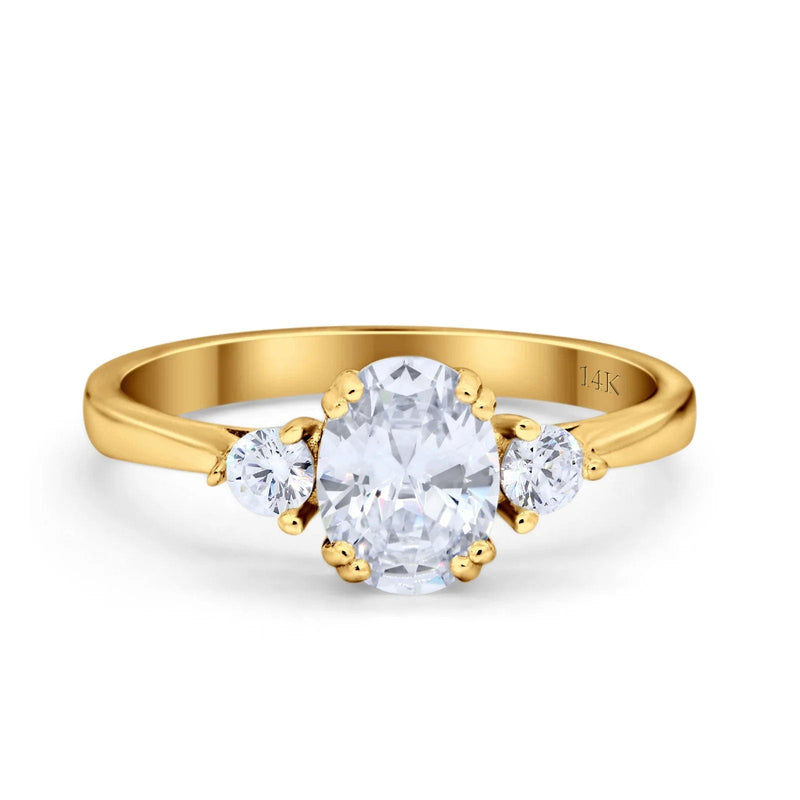 Gold CZ Engagement Rings - Blue Apple Jewelry Co