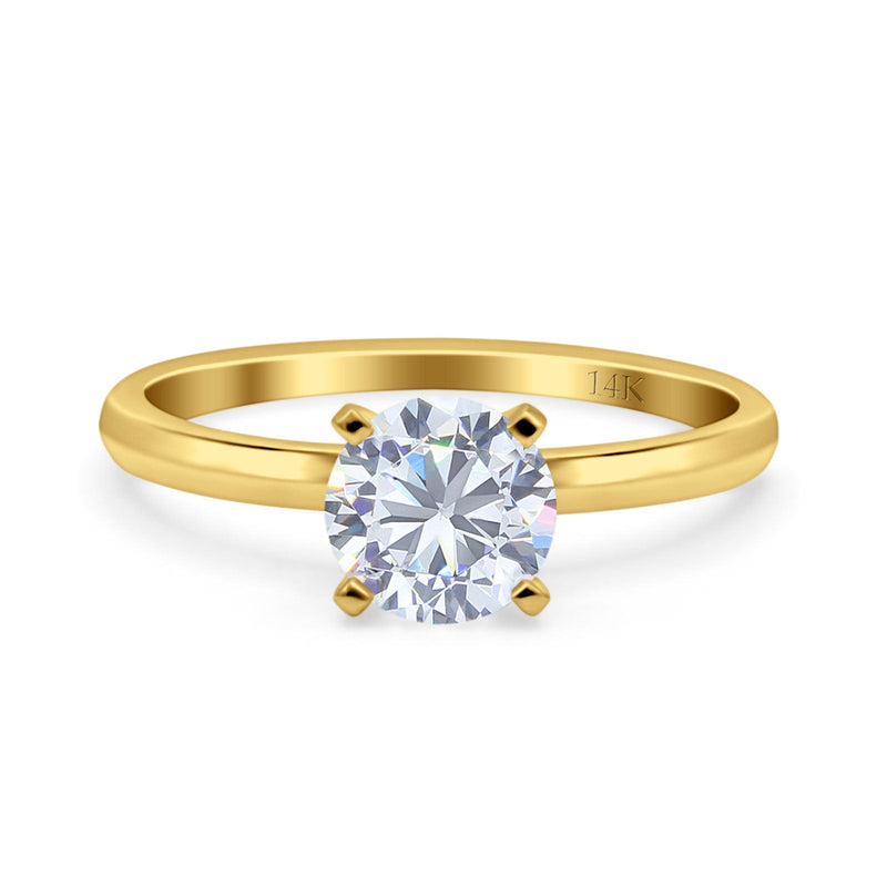 Gold CZ Engagement Rings - Blue Apple Jewelry Co
