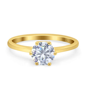 Gold CZ Engagement Rings - Blue Apple Jewelry Co