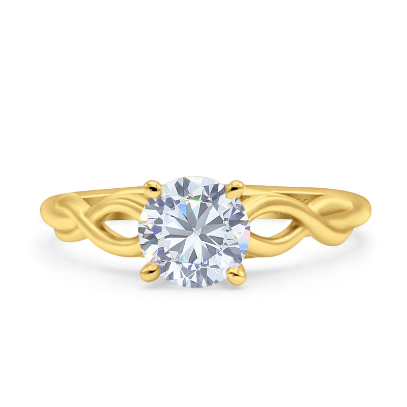 Gold CZ Engagement Rings - Blue Apple Jewelry Co