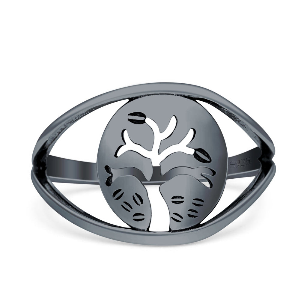 Tree Of Life Minimalist Filigree Thumb Ring 925 Sterling Silver – Blue ...