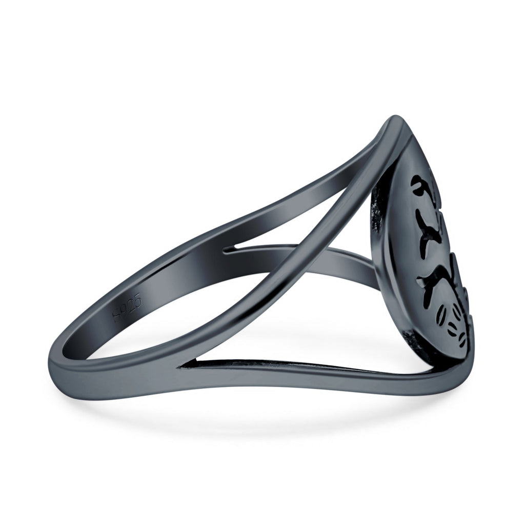 Tree Of Life Minimalist Filigree Thumb Ring 925 Sterling Silver – Blue ...