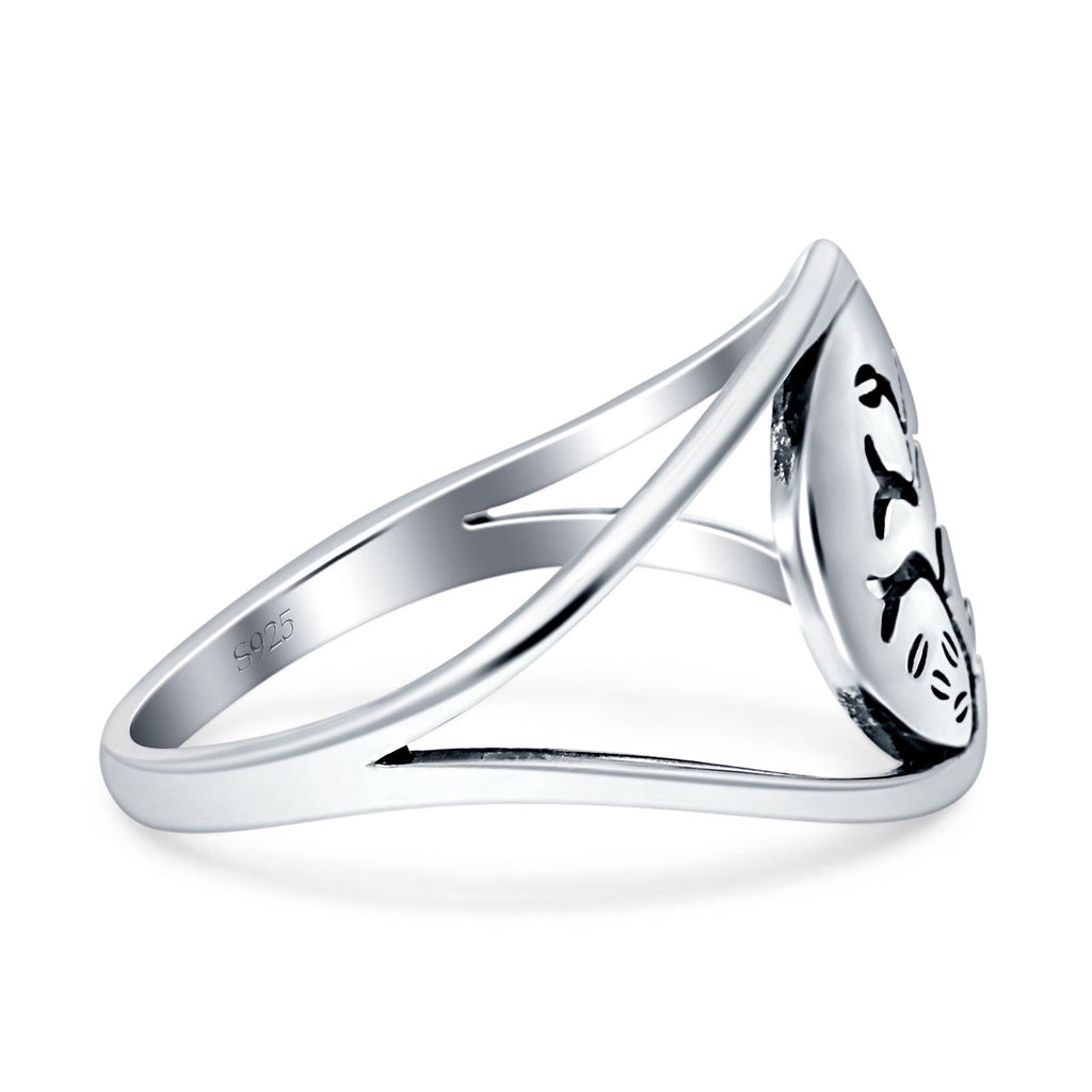 Tree Of Life Minimalist Filigree Thumb Ring 925 Sterling Silver – Blue ...