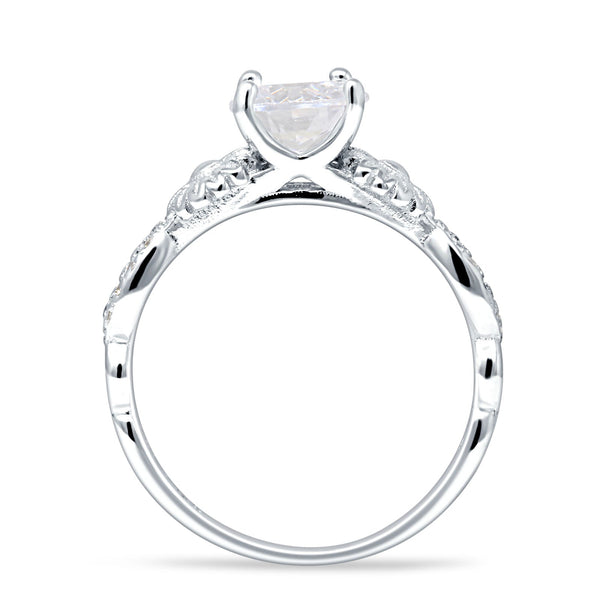 Vintage Style Sunflower Marquise Round Cubic Zirconia Ring 925 Sterlin ...